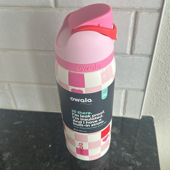 owala | Dining | Owala Check Me Out 225 Valentine Pink Heart Water ...